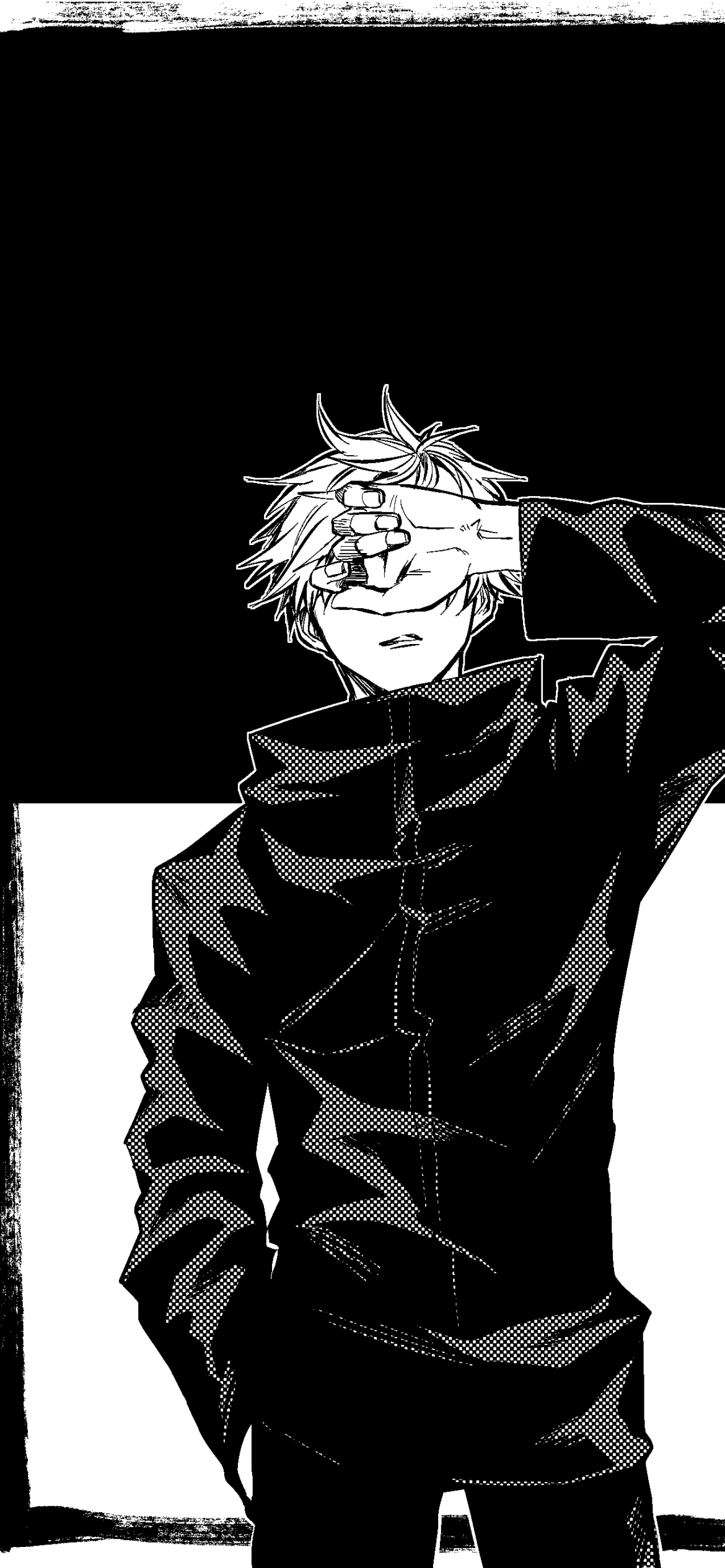 Satoru Gojo Shadow Pose – Jujutsu Kaisen Phone Wallpaper