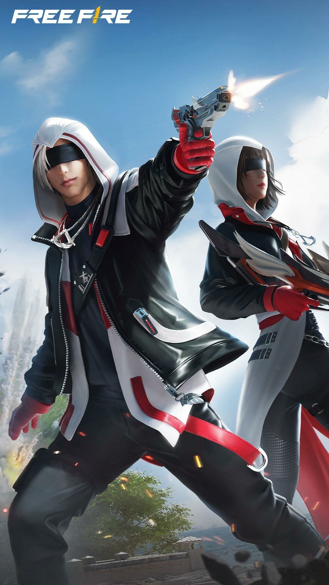 Free Fire Dynamic Duo Mobile Wallpaper - Mobile Abyss