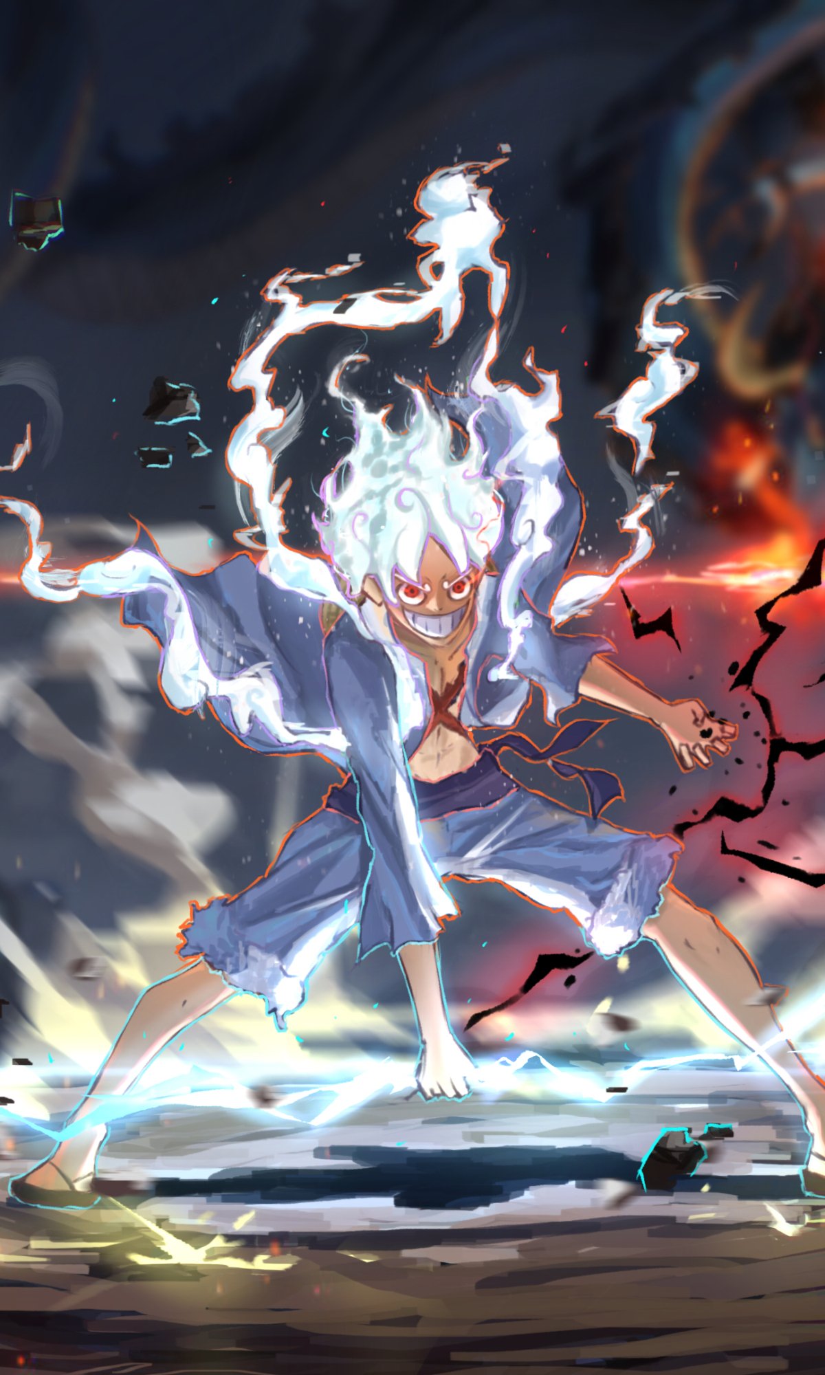 Epic Gear 5 Luffy Phone Wallpaper – One Piece Anime Power Unleashed