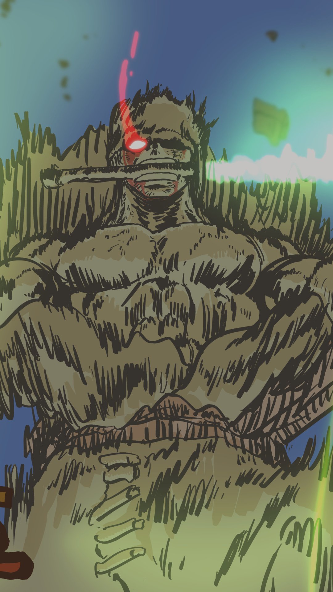 Zoro’s Fierce Resolve – One Piece Anime Phone Wallpaper