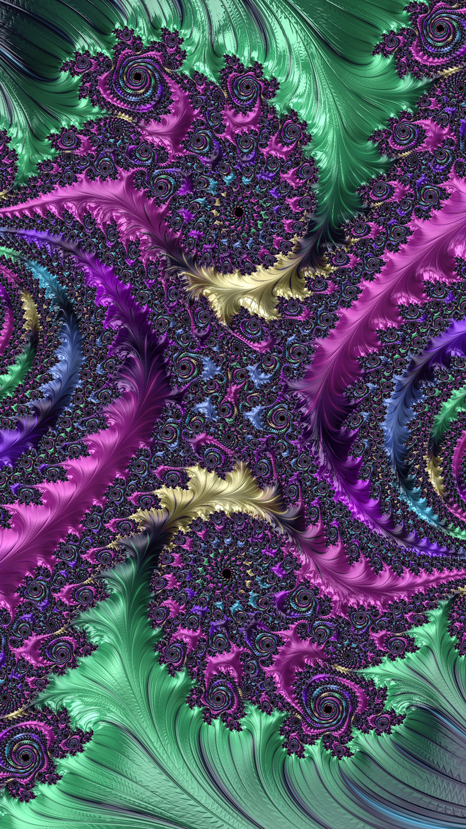 Trippy Psychedelic Fractal Wallpaper by Dr-Pen