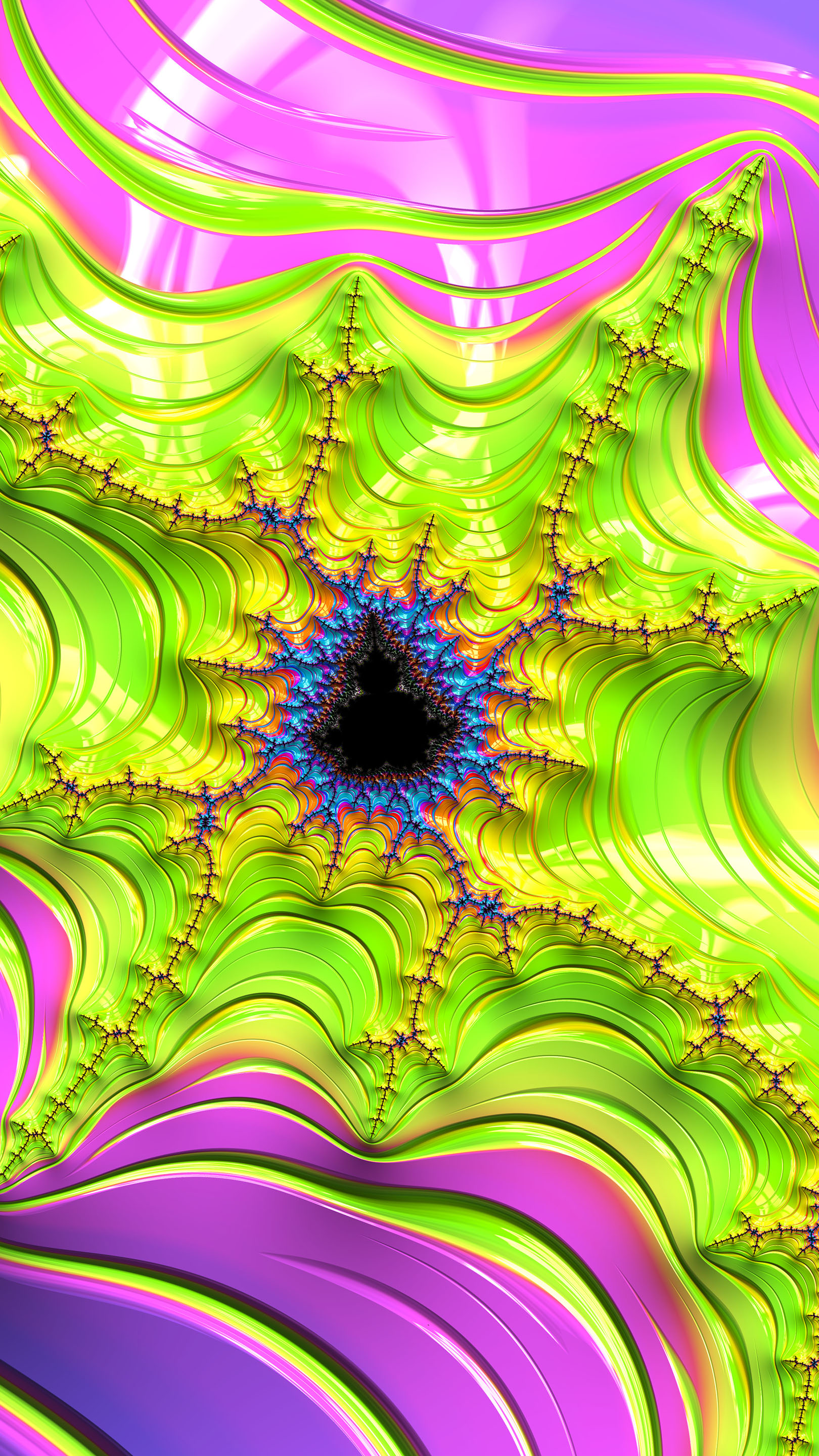Trippy Psychedelic Fractal Wallpaper by Dr-Pen