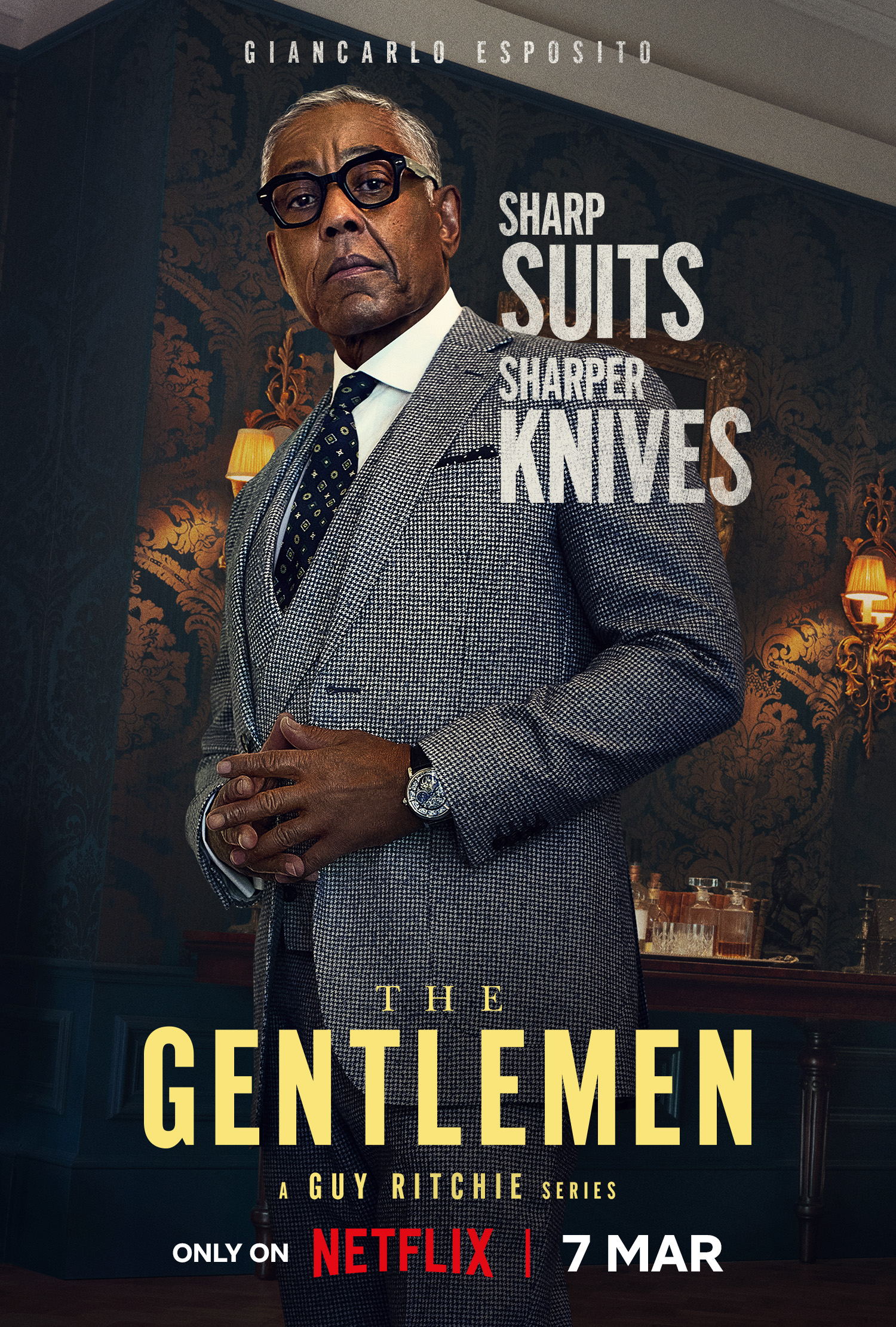 The Gentlemen 2024 Netflix Series Wallpaper Featuring Giancarlo Esposito