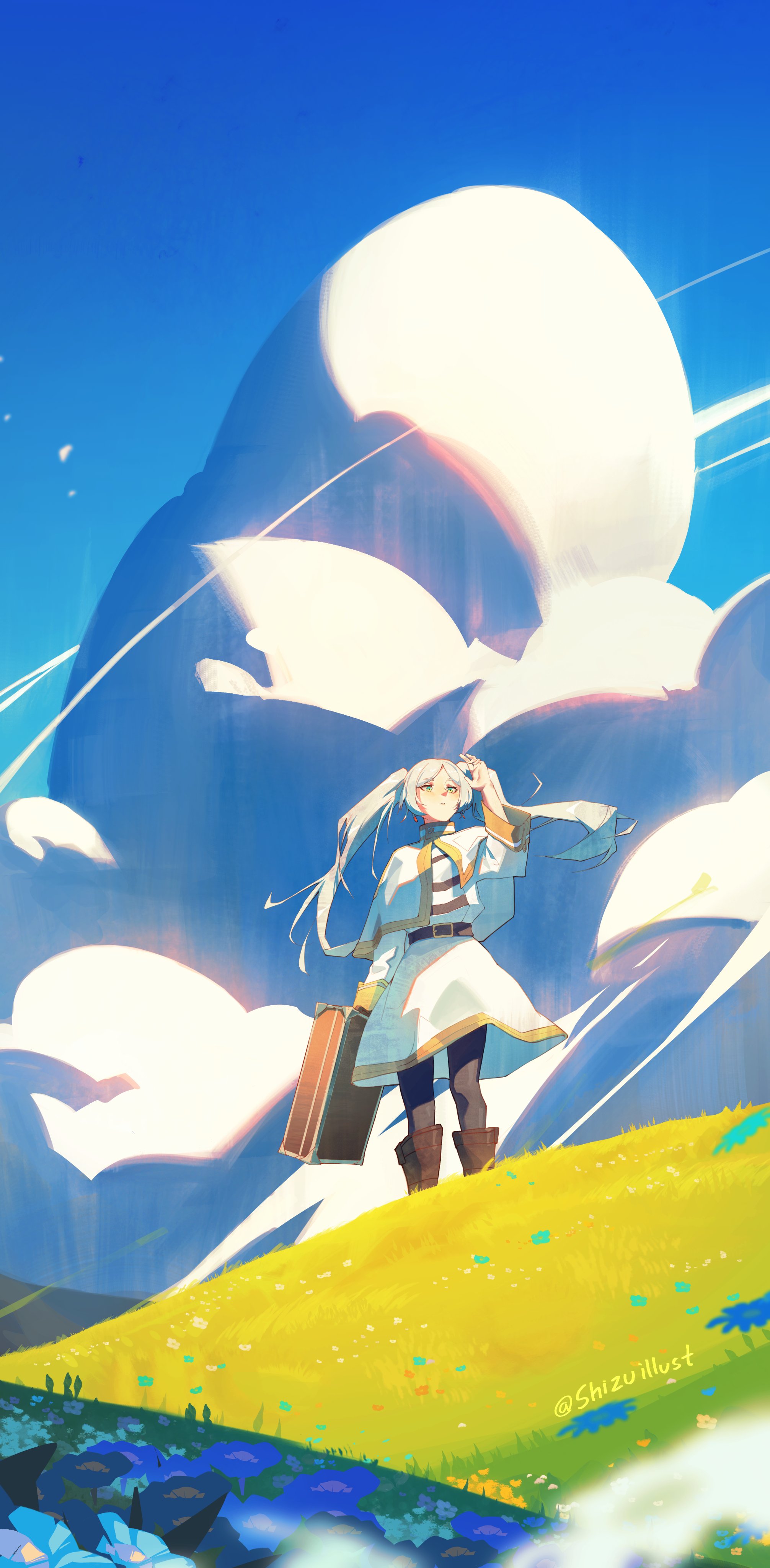 Frieren Anime Wallpaper - Magical Adventure Sky