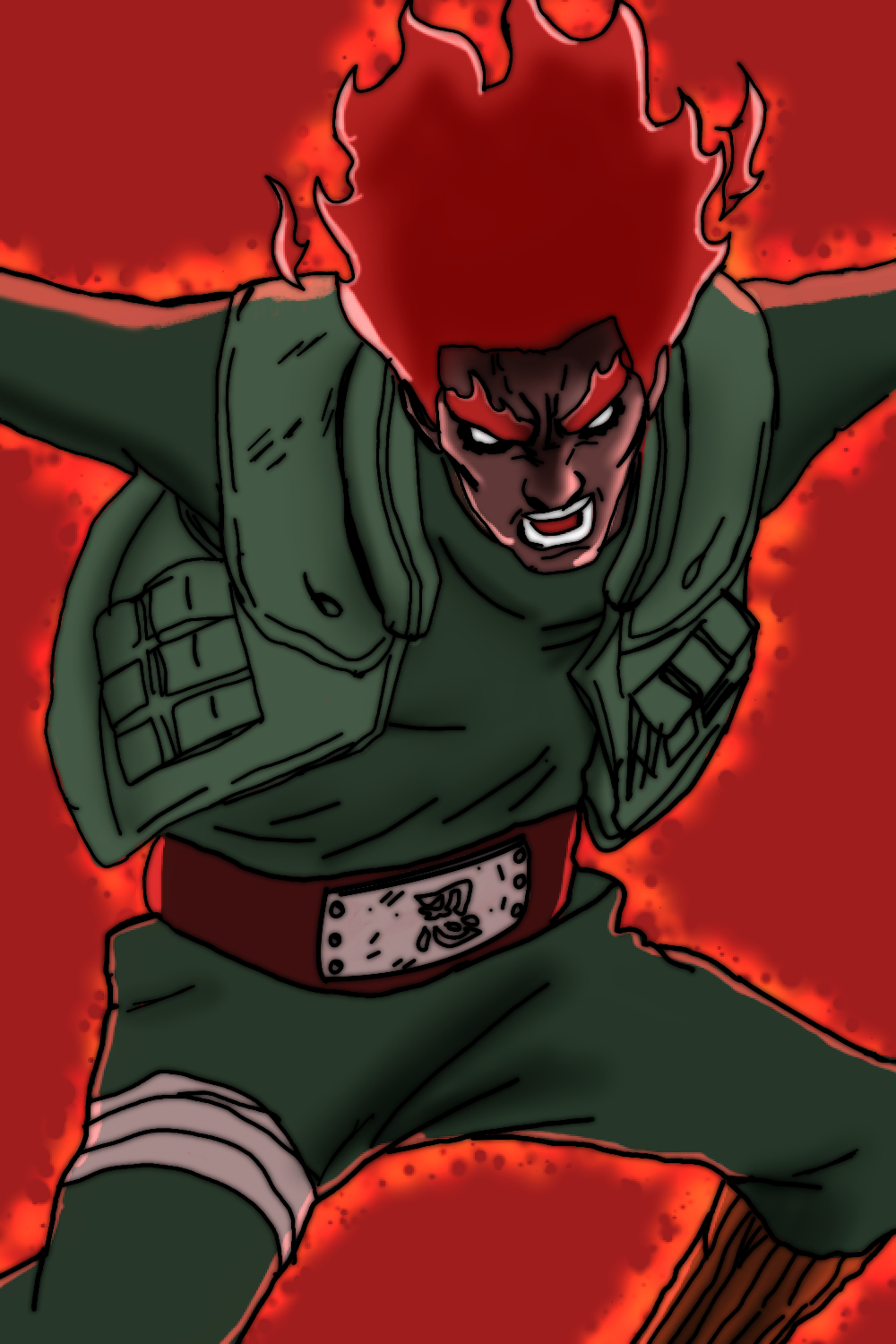 Might Guy Fanart Might Guy Song | Unleashing Youth Power | Mr.Sheraxxi