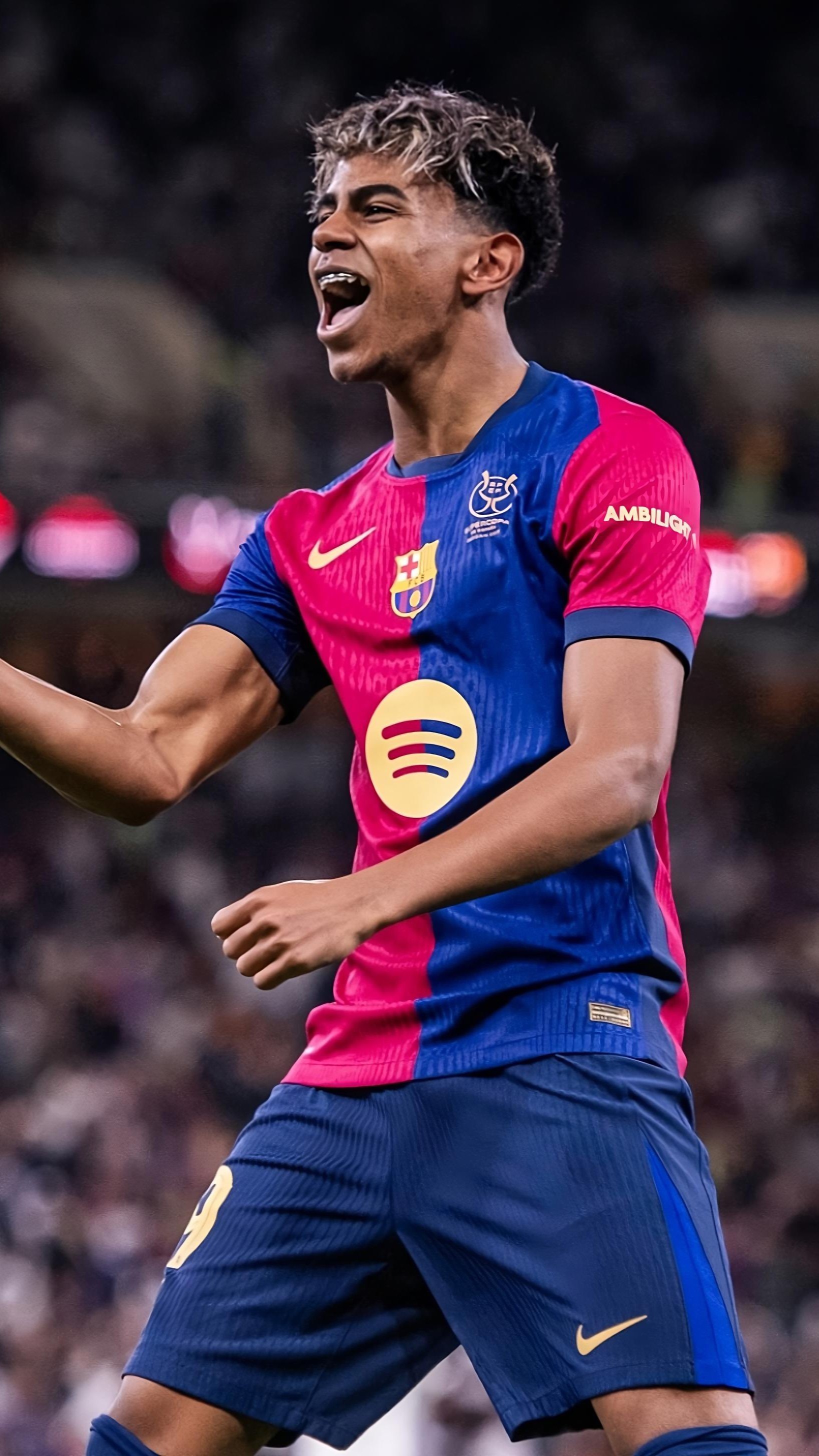 Lamine Yamal: FC Barcelona Phone Wallpaper for Soccer Fans