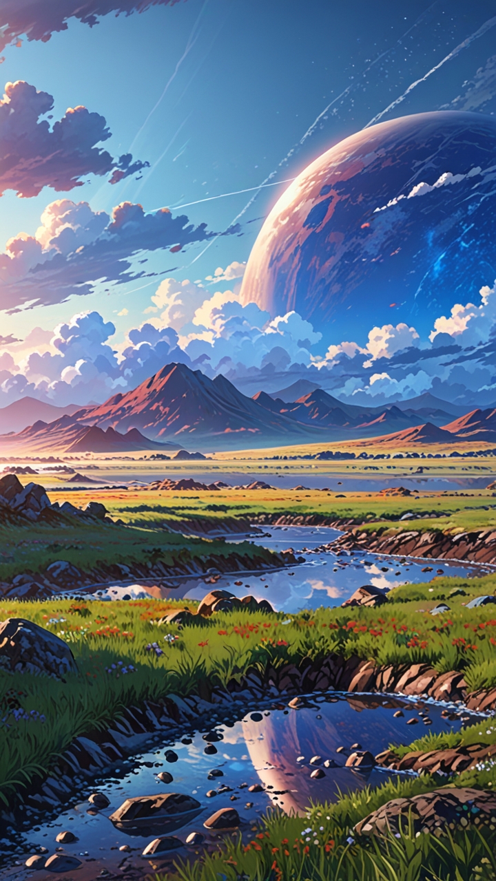 a rugged planet with vast, rocky plains by neuro21