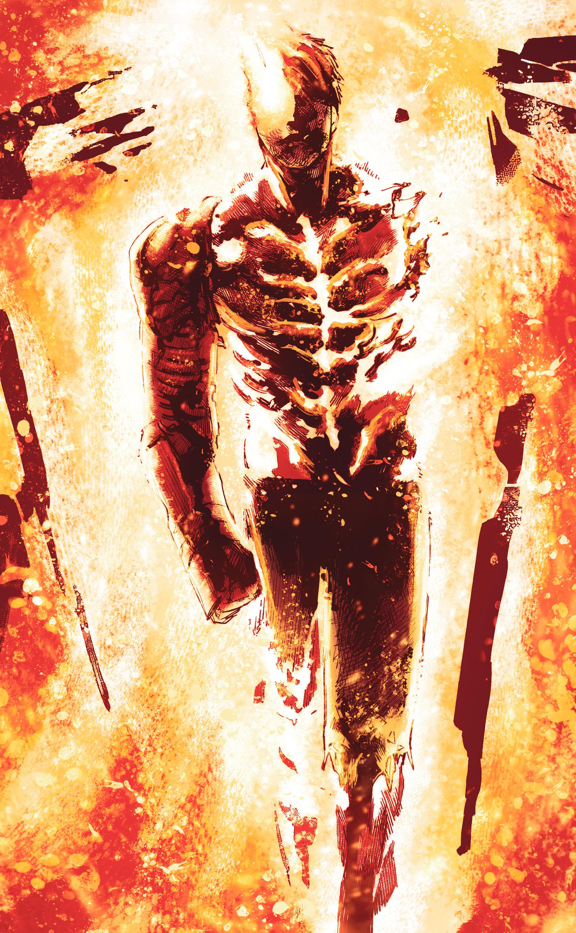 Agni's Inferno: Epic Fire Punch Phone Wallpaper