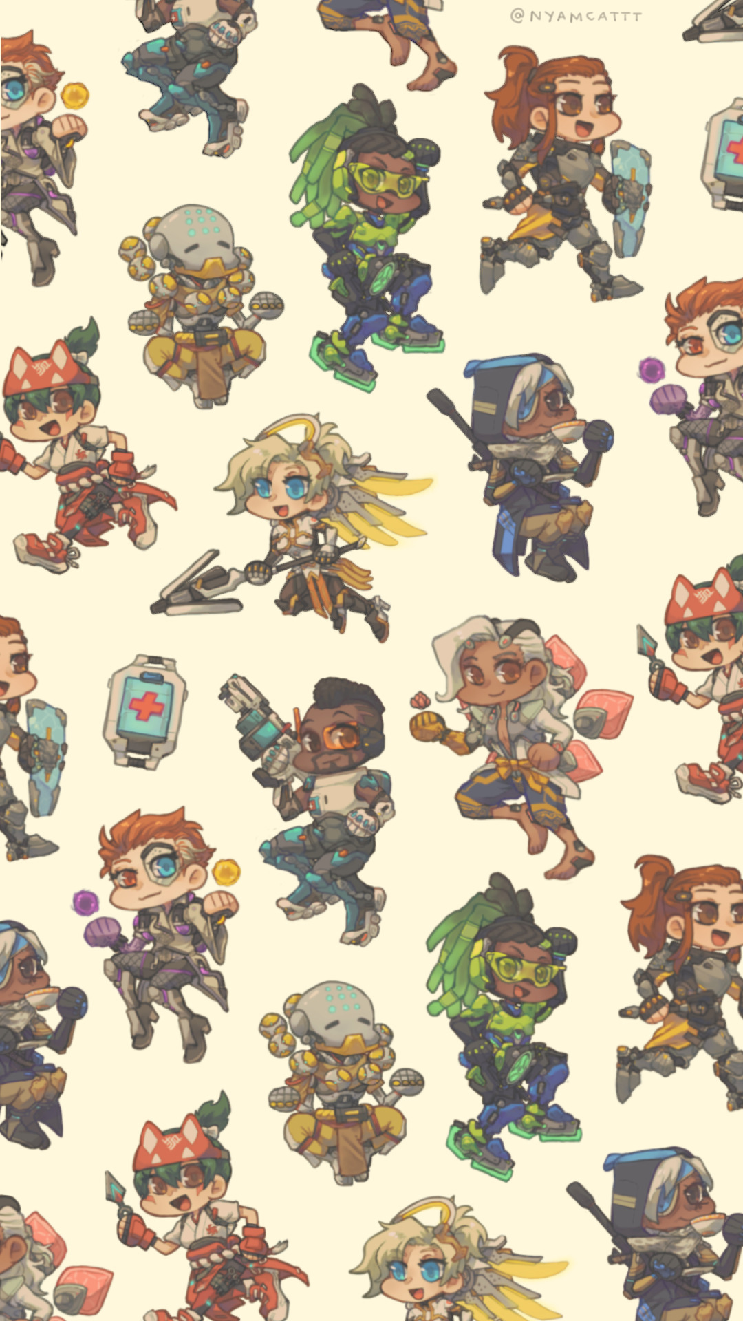 Chibi Overwatch Phone Wallpaper: Cute Heroes Unite!