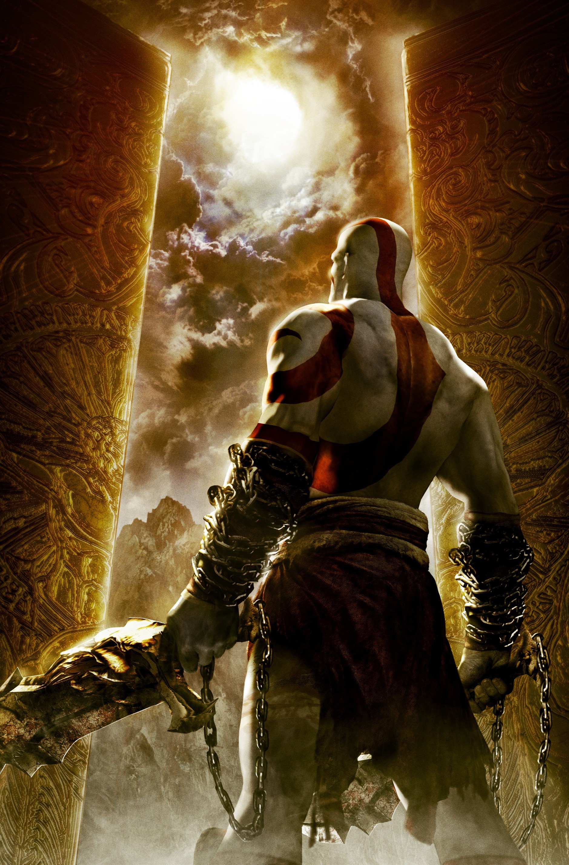 God of War Kratos Epic Phone Wallpaper – Gaming Art Spotlight