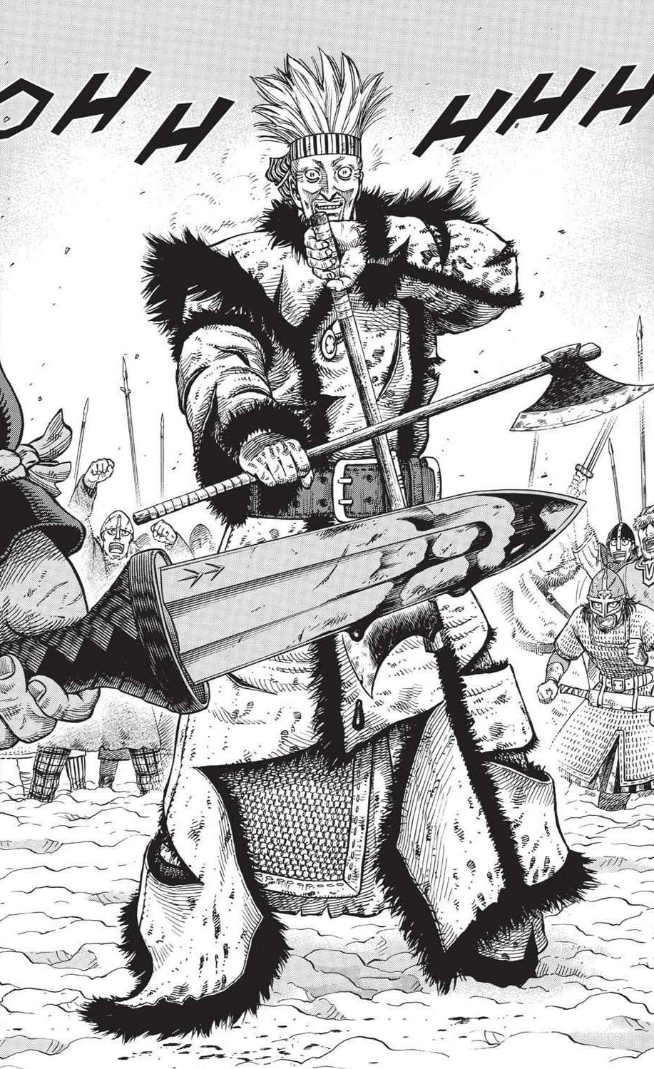 Thorkell Vinland Saga Manga Phone Wallpaper – Fierce Viking Warrior