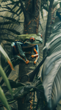 White-lipped Tree Frog Phone Wallpapers