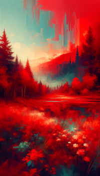 Red wallpaper store