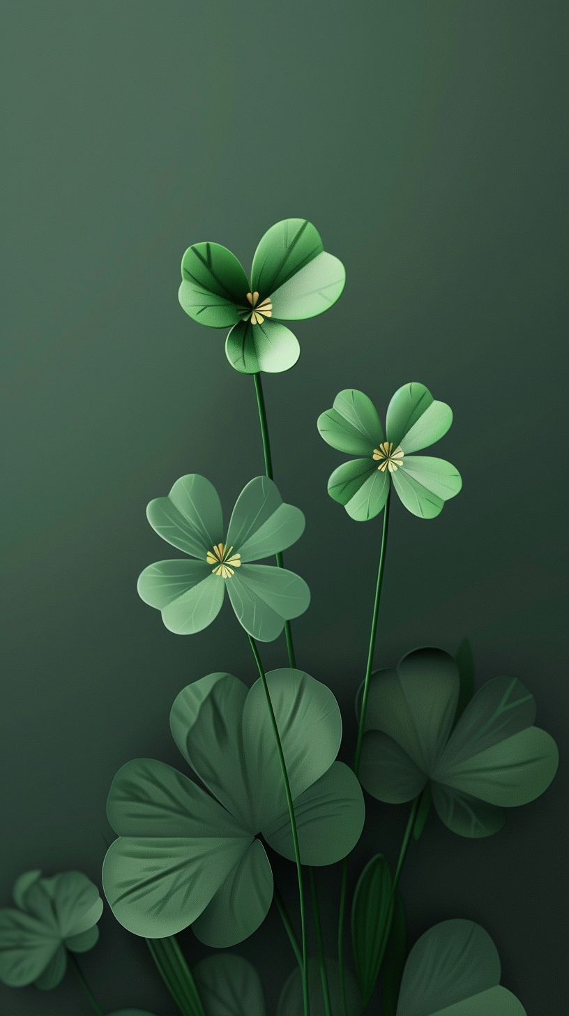 Spring Clover Elegance | Fresh Wallpaper Design
