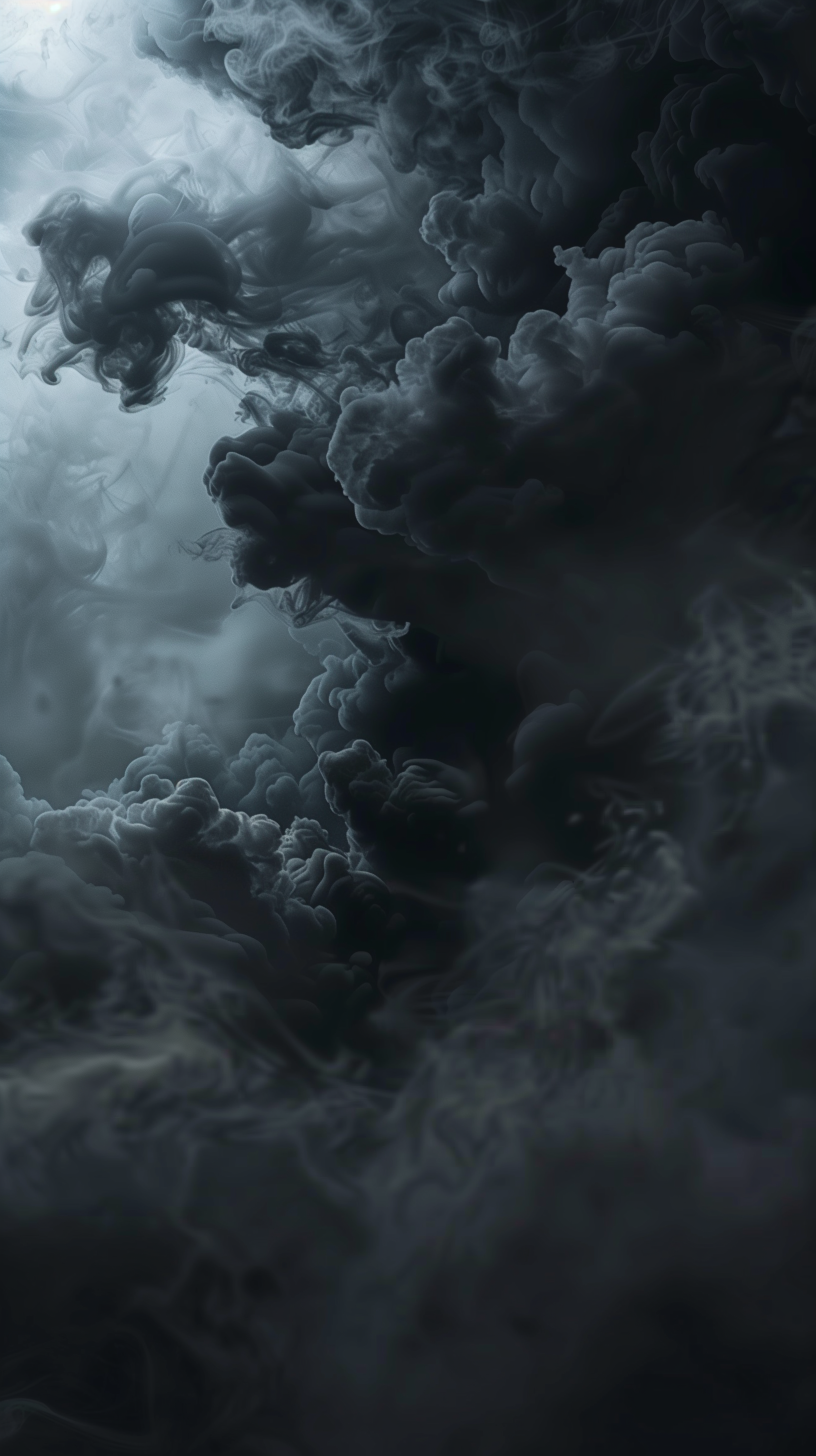 Mysterious Dark Smoke Phone Wallpaper by robokoboto