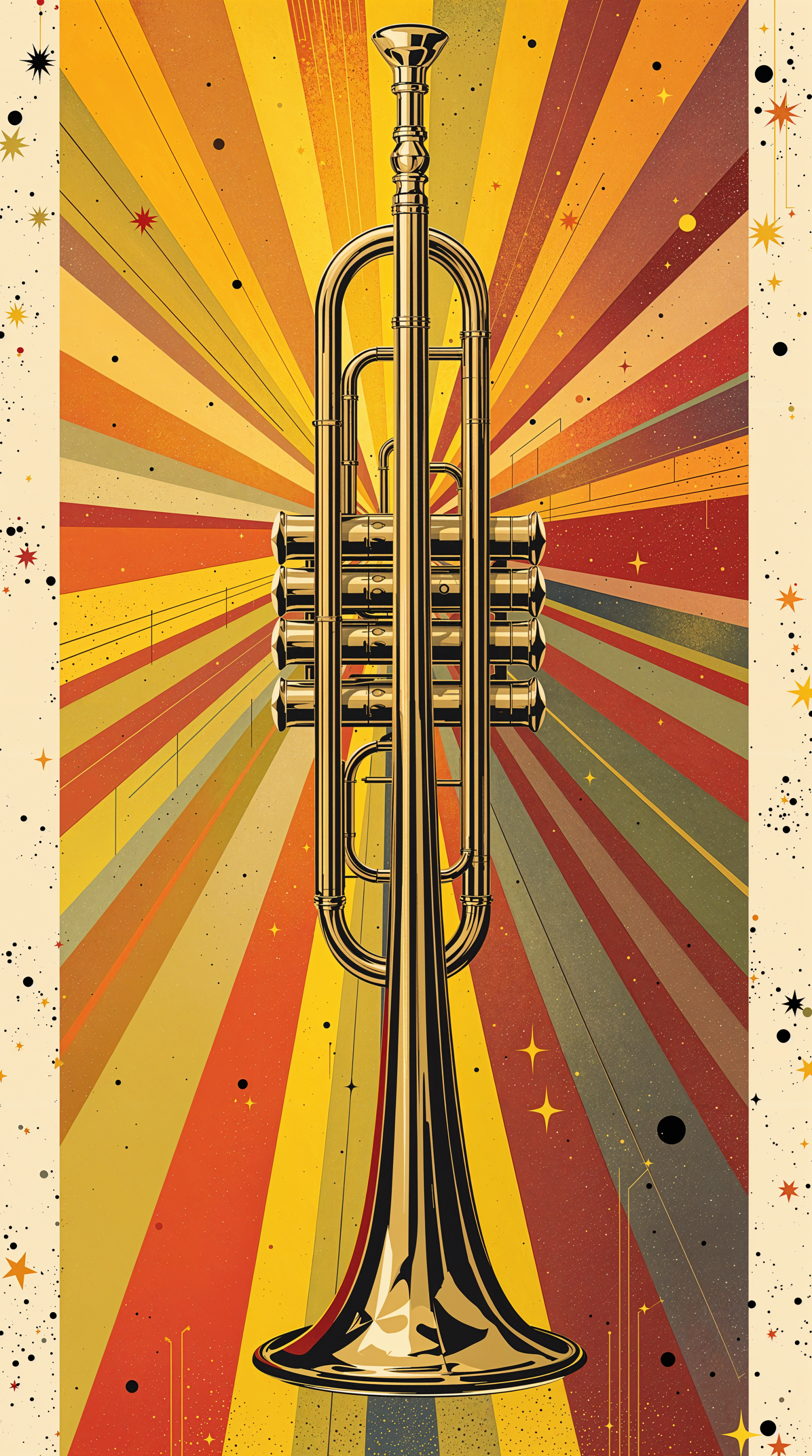 **Radiant Trumpet: Vibrant Phone Wallpaper** by QuantumCurator