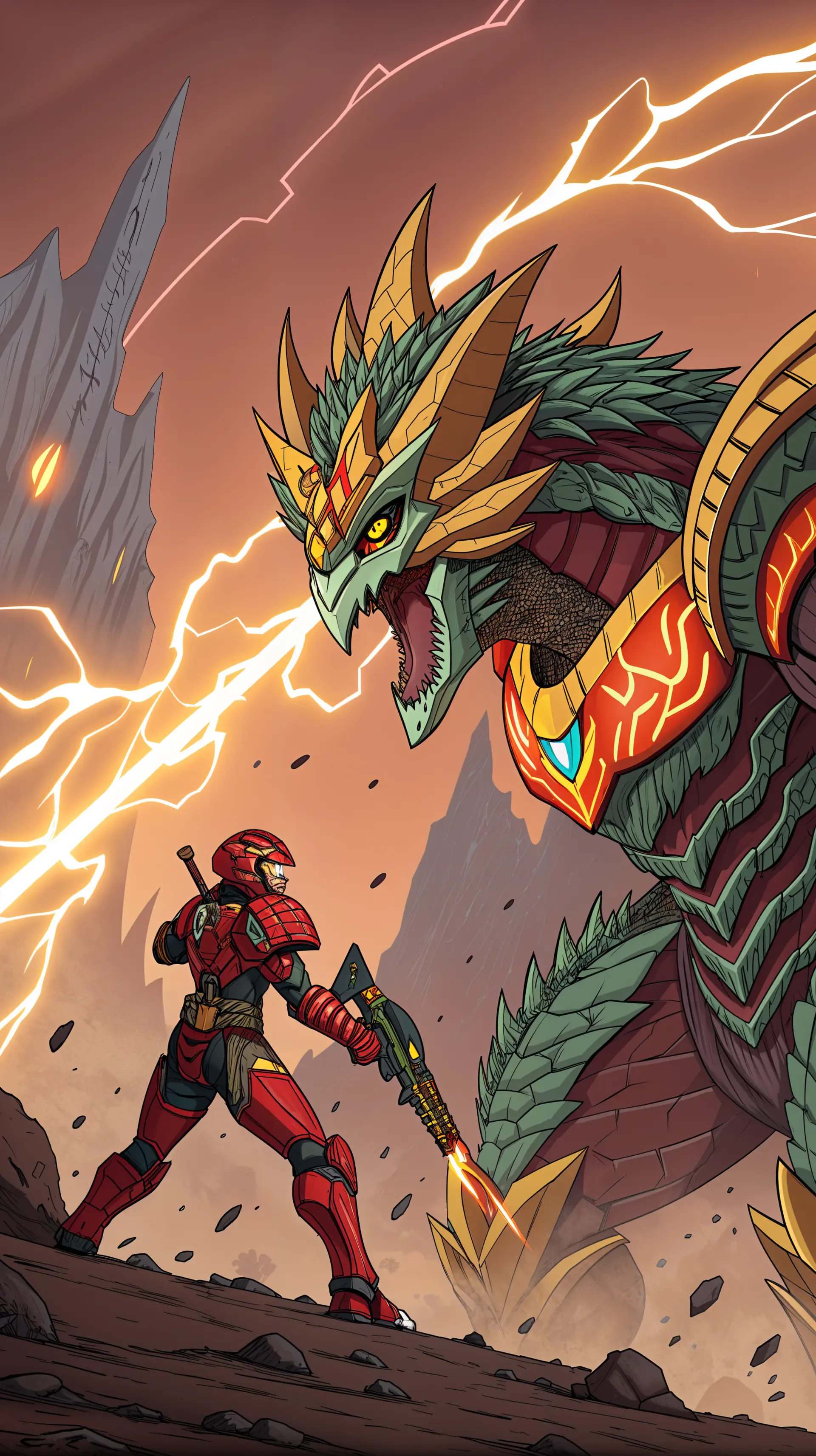 Epic Battle: A Bold Phone Wallpaper Adventure by QuantumCurator