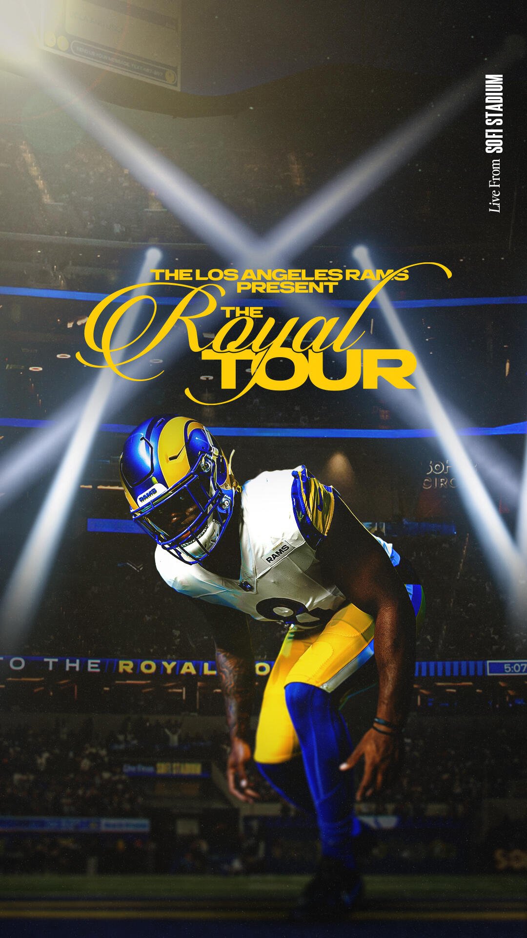 Los Angeles Rams Royal Tour Phone Wallpaper