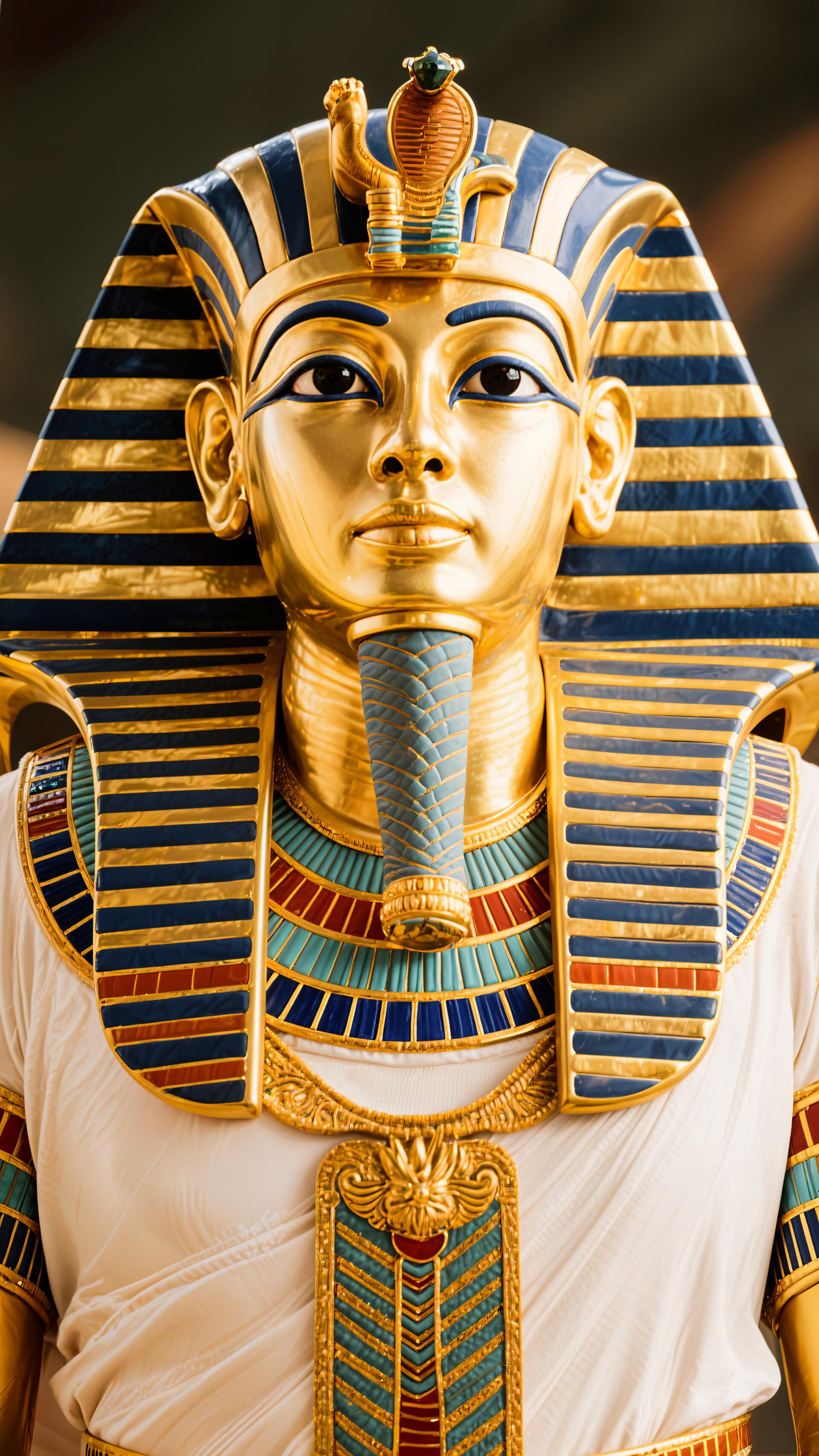 Download Pharaoh Mask Ancient Egypt Gold Headdress Phone Wallpaper by ...