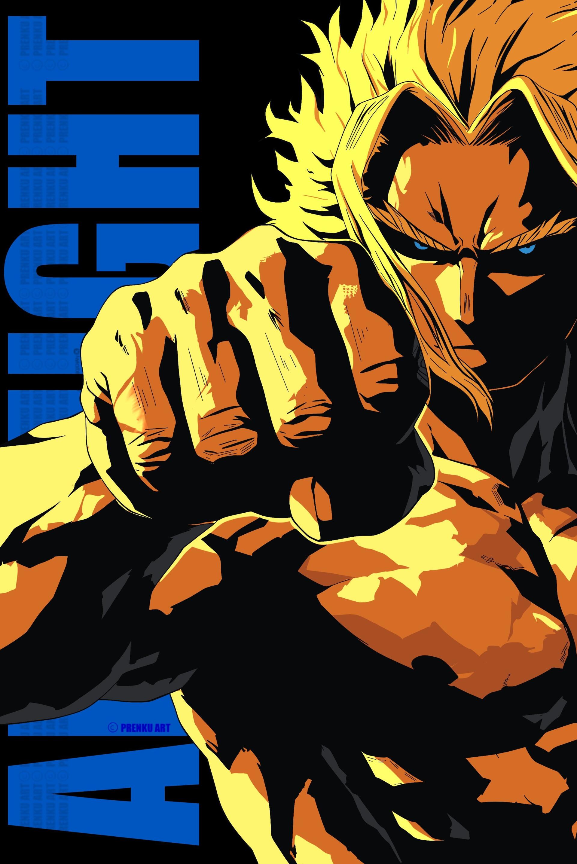 All Might: Blue Legacy — MHA Phone Wallpaper