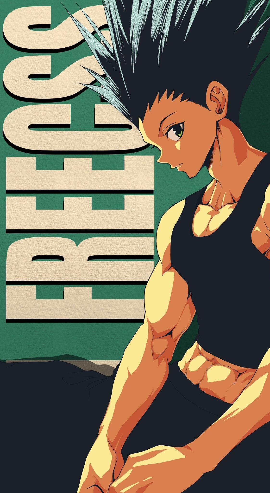 Gon Freecss — Emerald Hunter x Hunter Phone Wallpaper