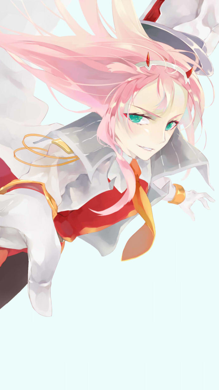 Download Pink Hair Green Eyes Uniform Zero Two (Darling In The FranXX ...