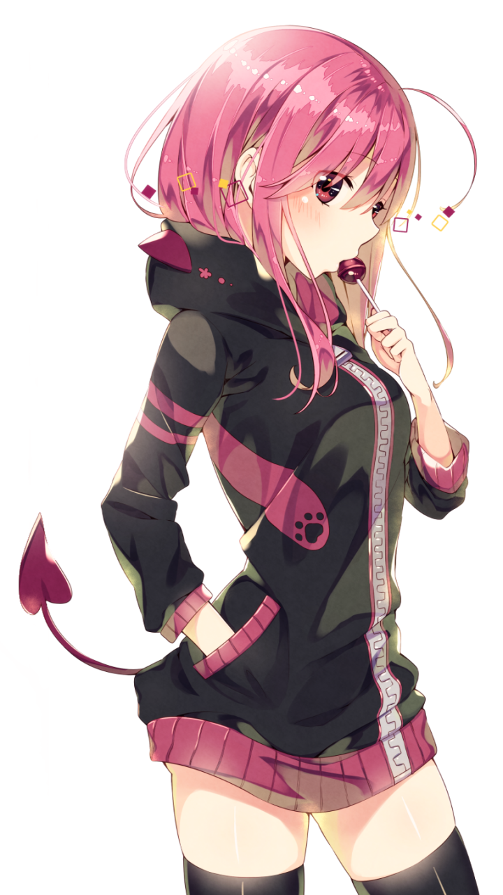 Download Pink Eyes Pink Hair Anime Original Phone Wallpaper by 桜木蓮 ...