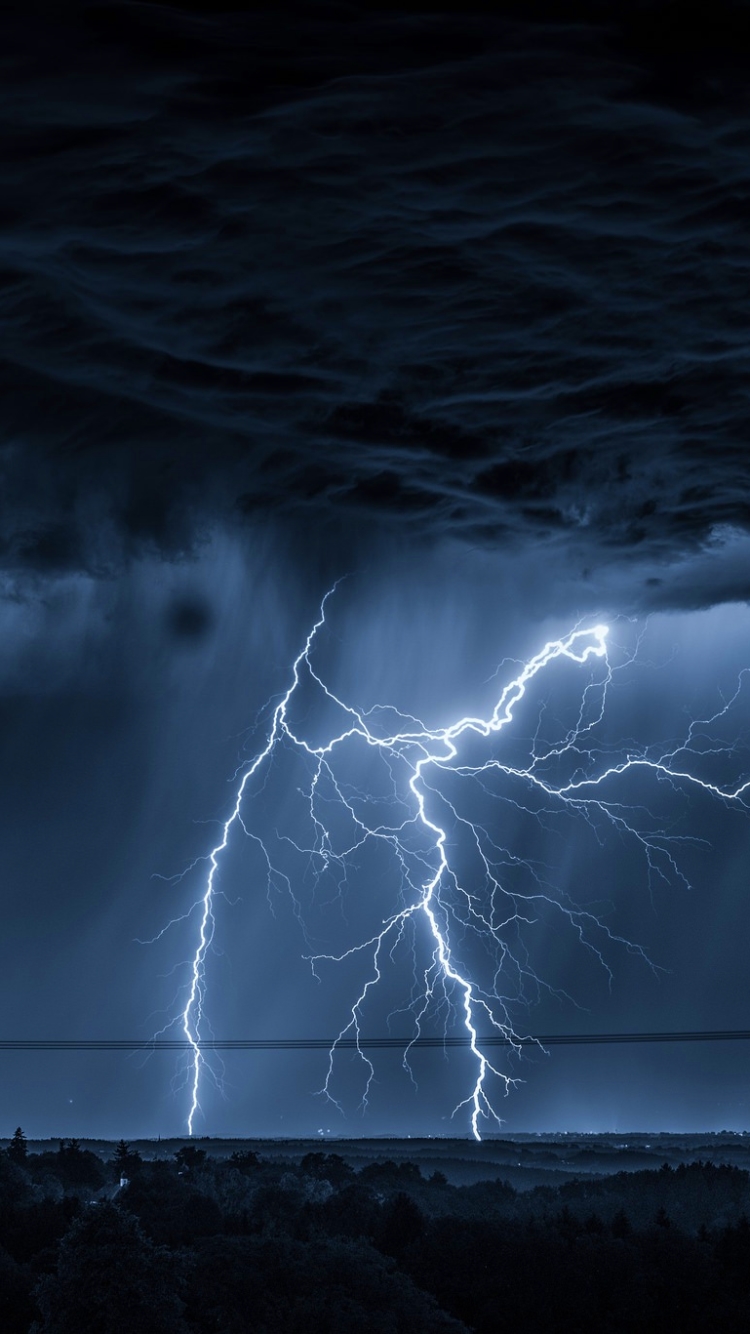 Download Cloud Sky Night Photography Lightning Phone Wallpaper