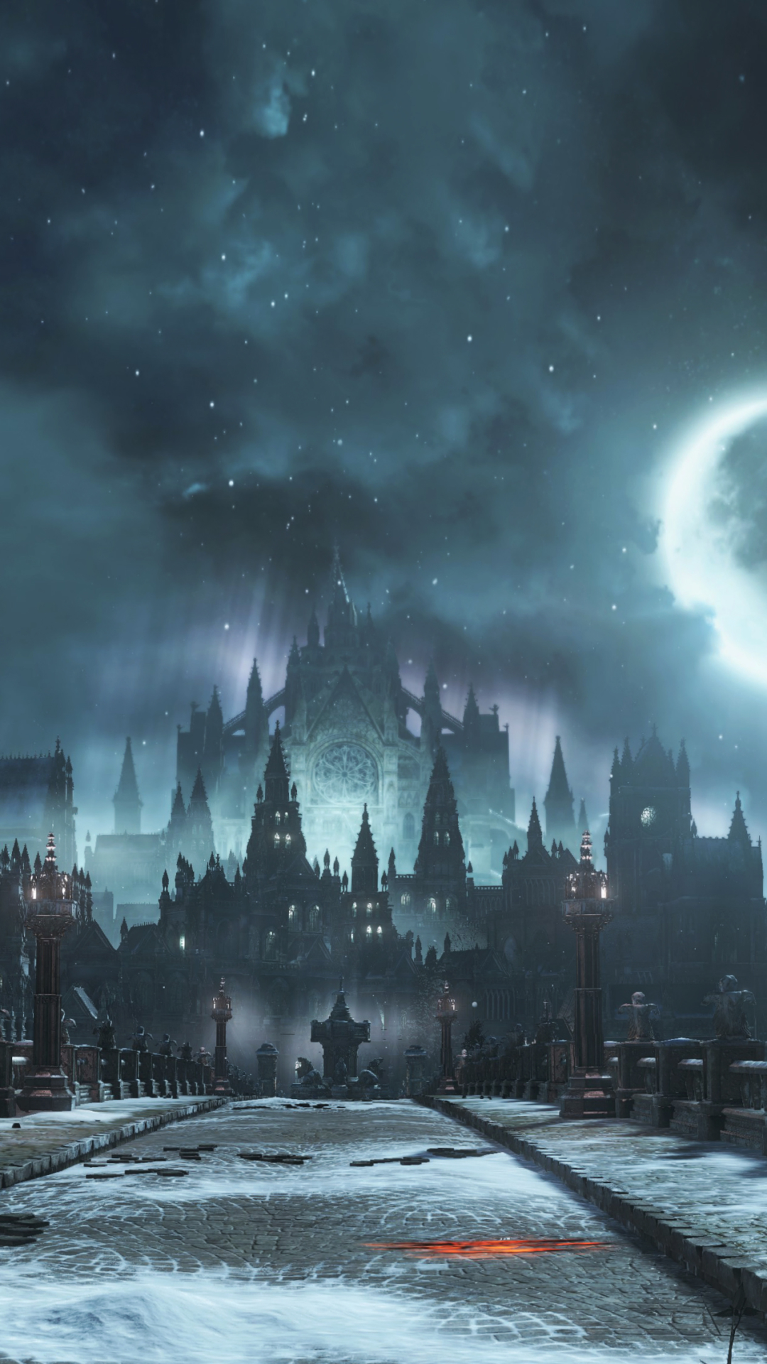 Download Sky Night Bridge Video Game Dark Souls III Phone Wallpaper