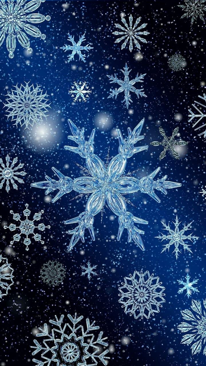 Download Artistic Snowflake Phone Wallpaper