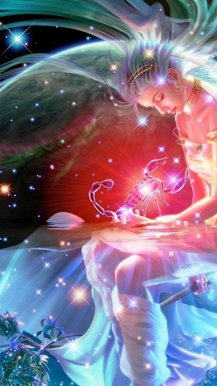 Download Scorpio (Astrology) Artistic Zodiac Phone Wallpaper