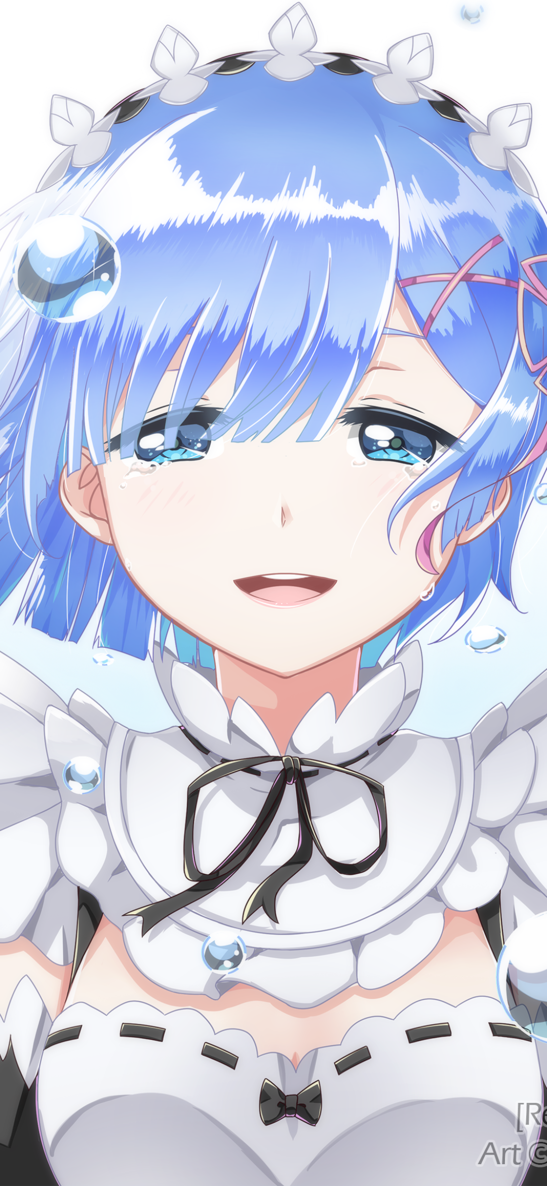 Rem’s Radiant Smile – Re:Zero Anime Phone Wallpaper
