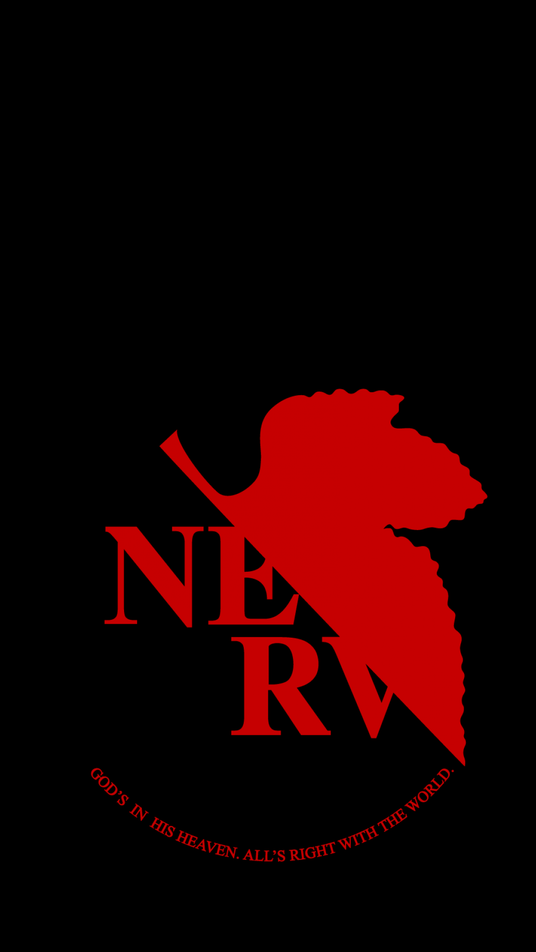 NERV Emblem Neon Genesis Evangelion Anime Phone Wallpaper