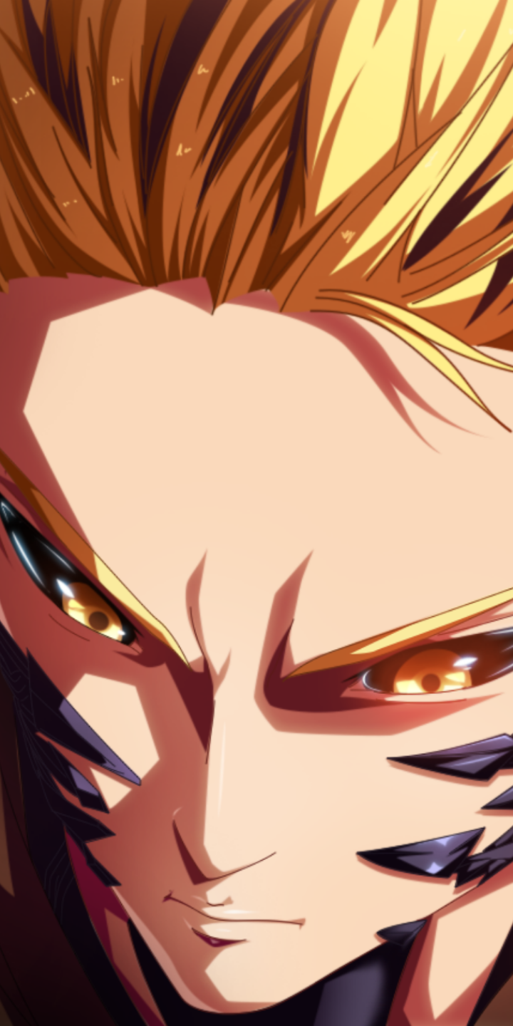 Genos Blaze: Fierce Yellow-Eyed Anime Wallpaper from One-Punch Man