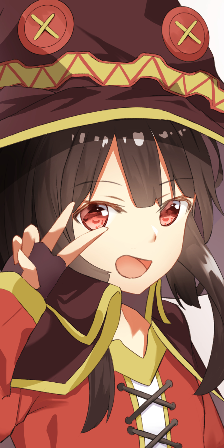 Download Megumin (KonoSuba) Red Eyes Smile Face Black Hair Anime ...