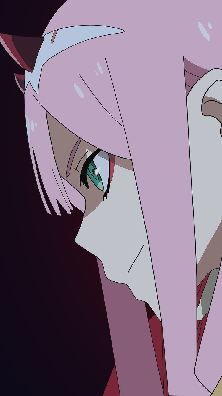 Zero Two Intense Gaze - Darling in the FranXX Anime Wallpaper