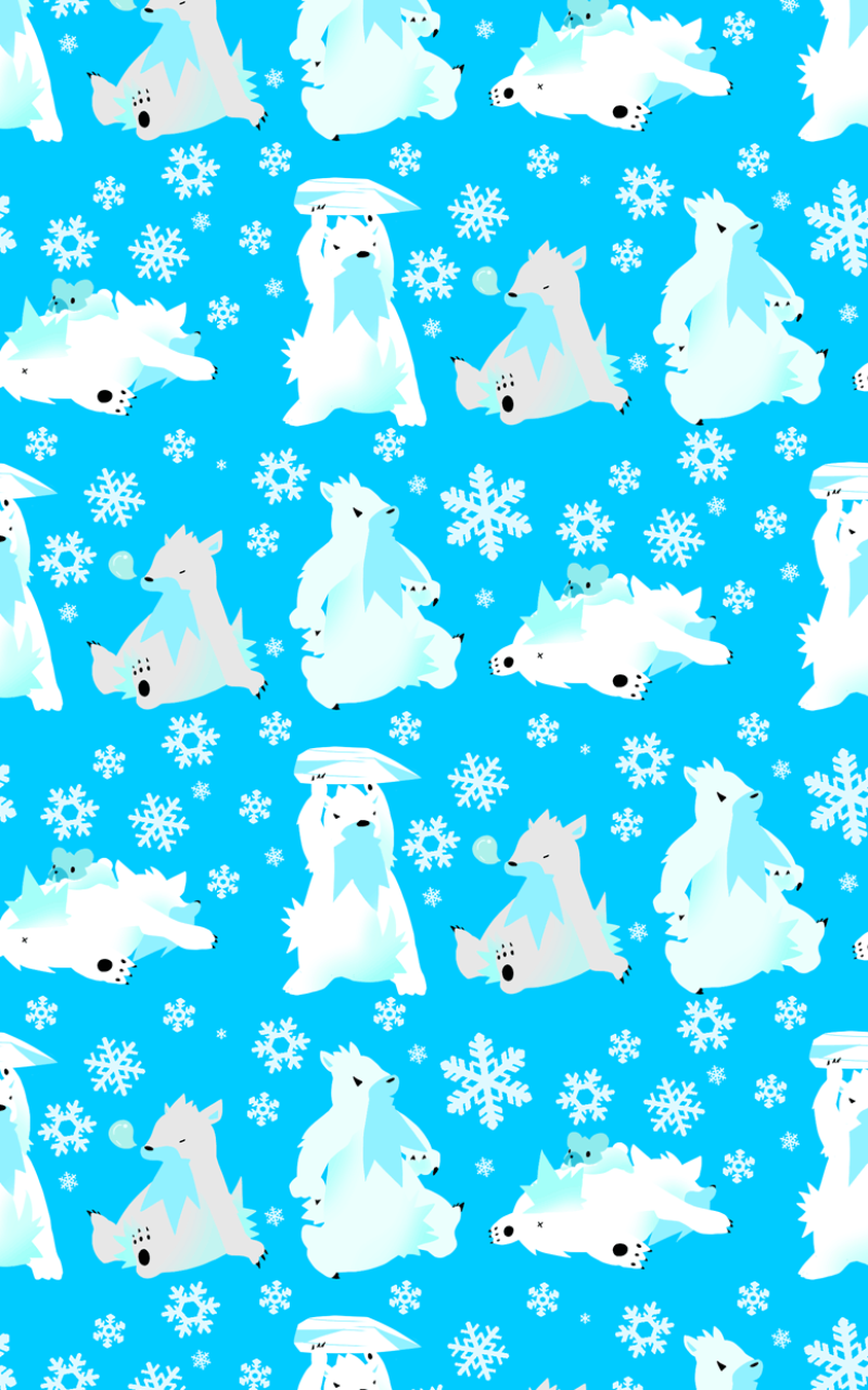 Cubchoo Pokémon Phone Wallpapers