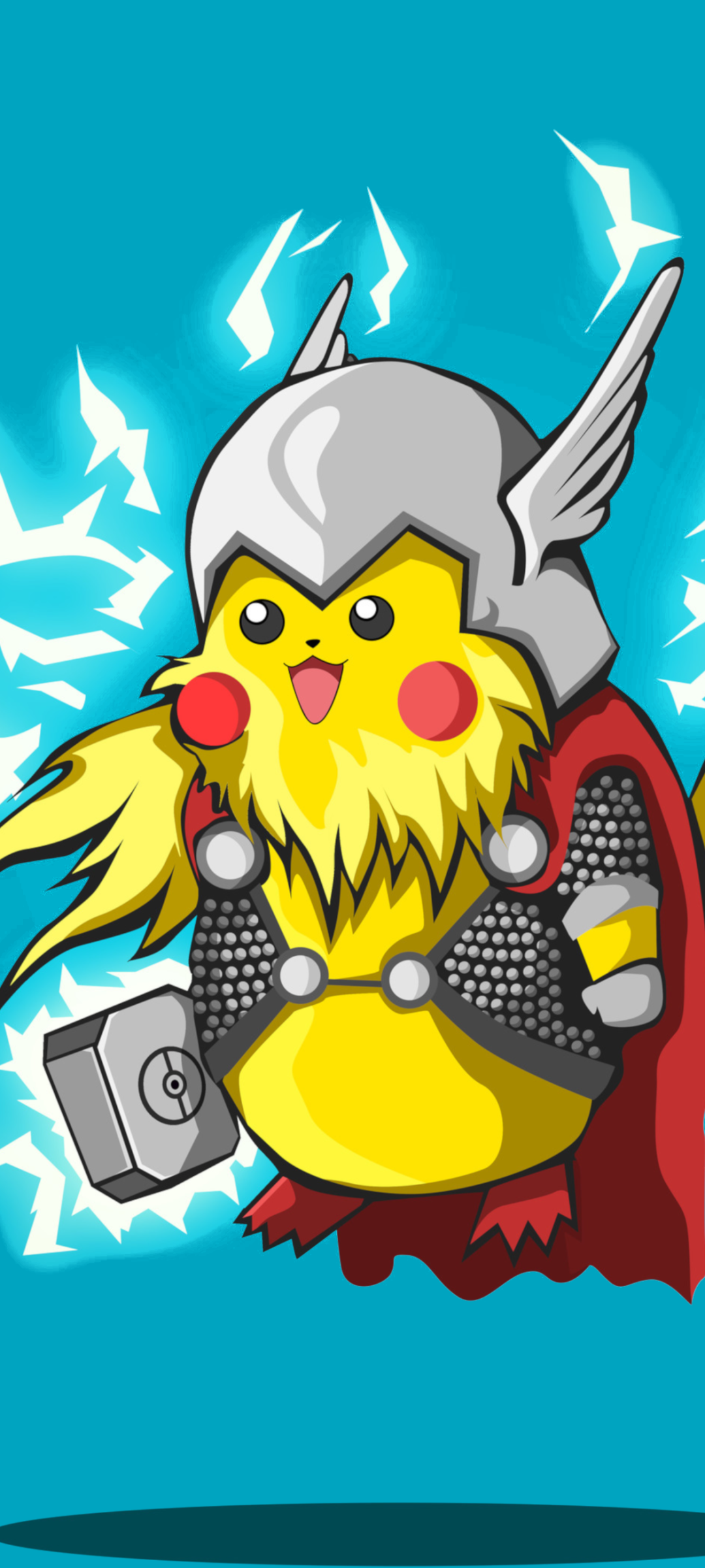 Download Thor Pikachu Anime Pokemon Phone Wallpaper