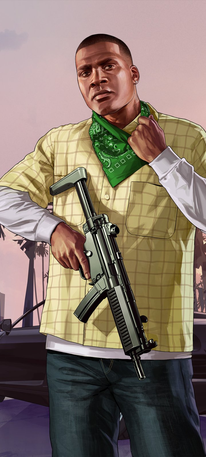 Download Franklin Clinton Video Game Grand Theft Auto V Phone Wallpaper