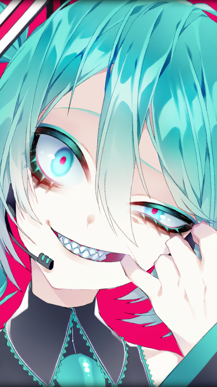 Download Blue Hair Anime Vocaloid Phone Wallpaper
