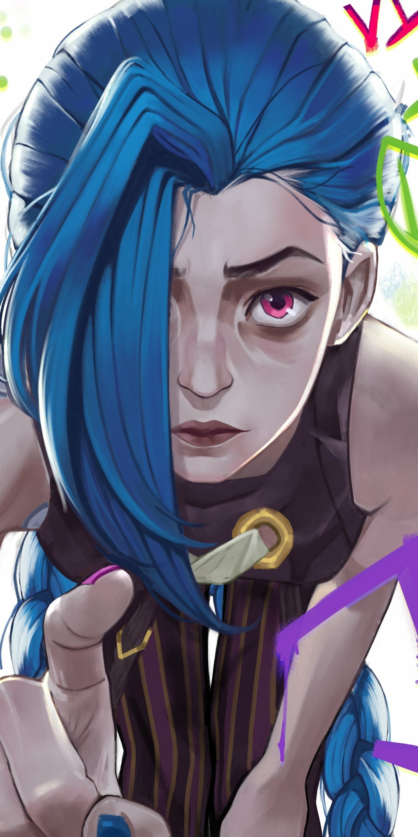 Jinx Unleashed: Arcane’s Ultimate TV Show Phone Wallpaper