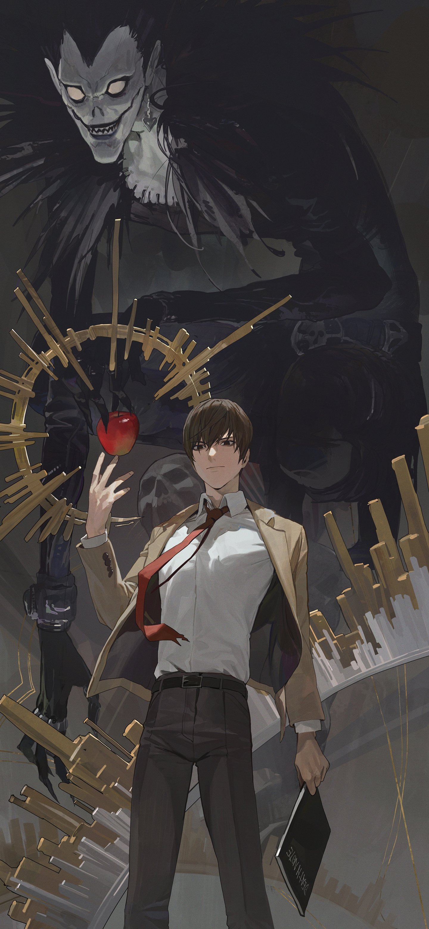 Download Ryuk (Death Note) Light Yagami Anime Death Note Phone Wallpaper