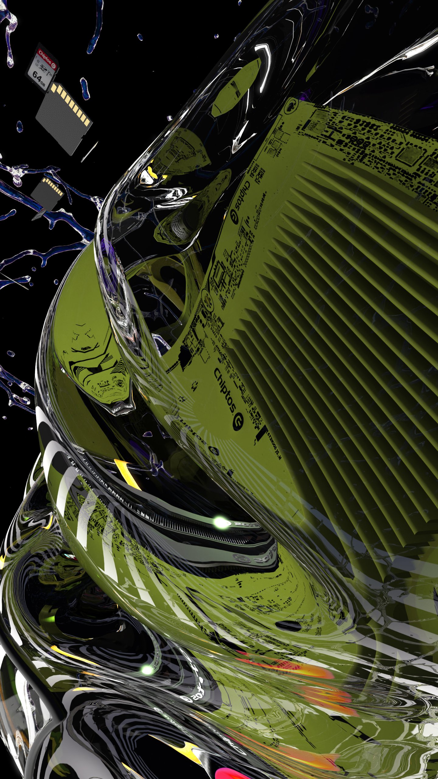 Chiptos X Wires Mobile iPhone Android Abstract NFT Wallpaper 4k ...