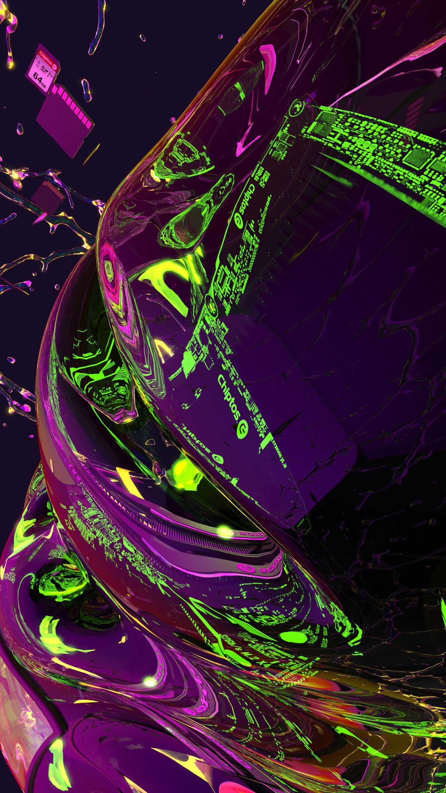 Chiptos X Wires Mobile iPhone Android Abstract NFT Wallpaper 4k ...